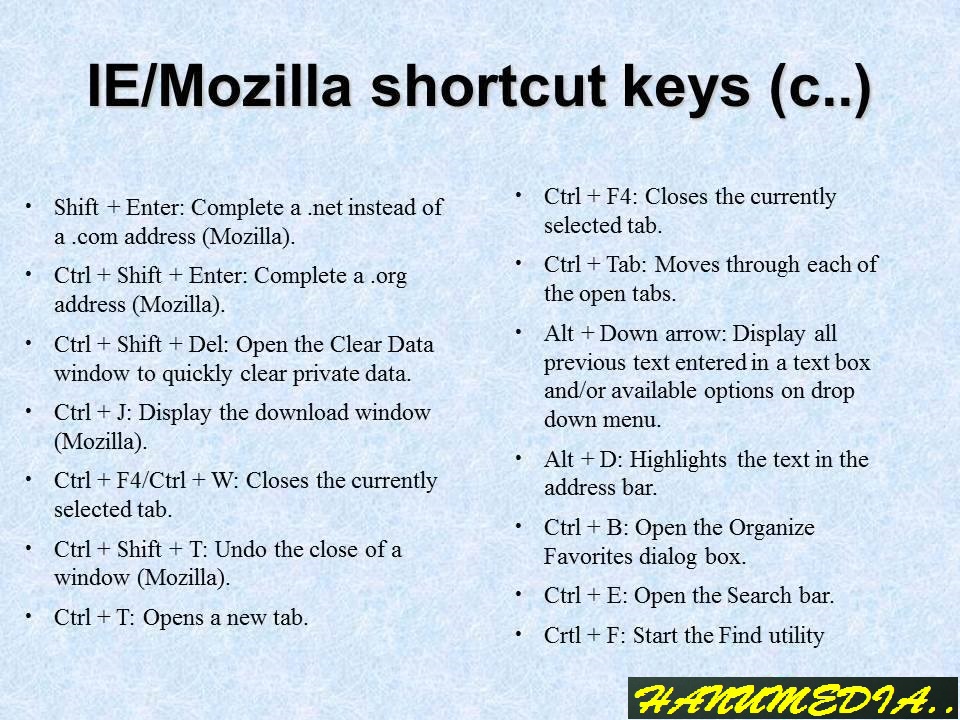 Computer Keyboard Shortcut Keys
