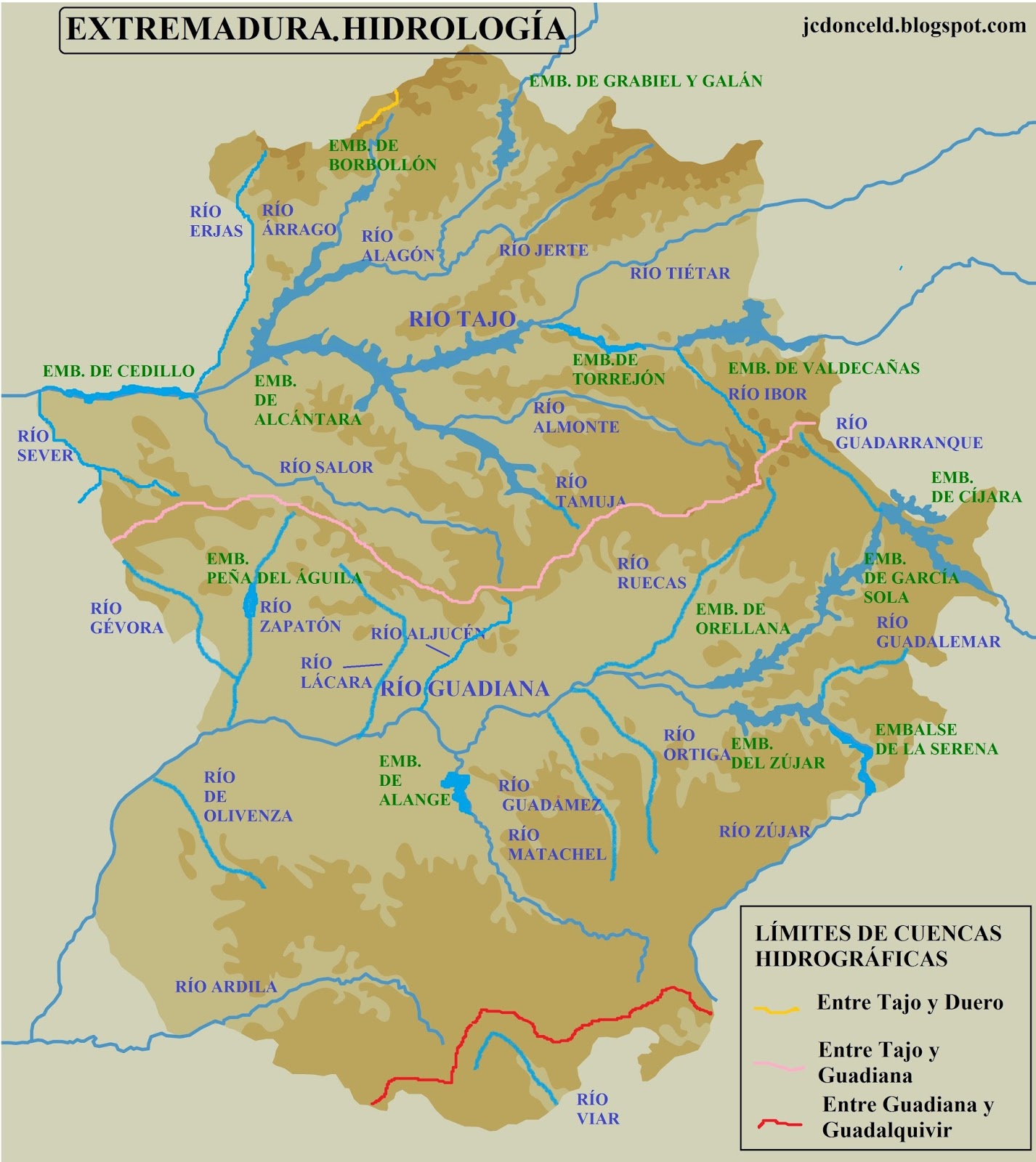 Atlas geográfico Extremadura