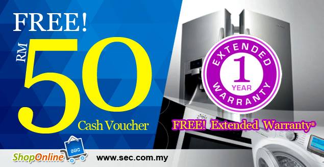 SEC送RM50现金礼券~在网站购买产品也可享有额外一年的保用 - Leesharing