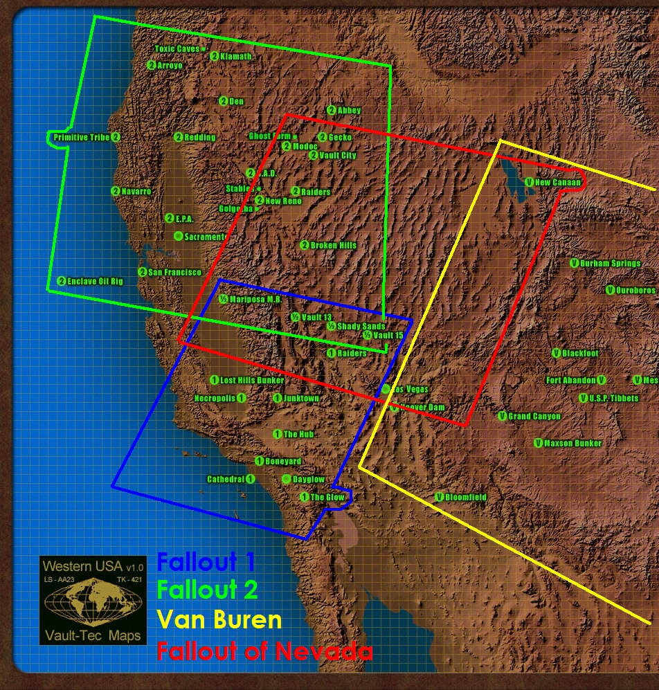 Fallout 2 карта мира со всеми локациями - Фото подборки 3