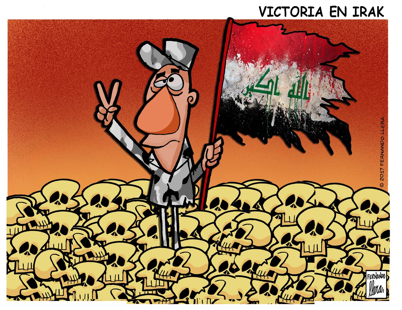 Fernando Llera Blog Cartoons: Iraq declares war with Islamic State is over.