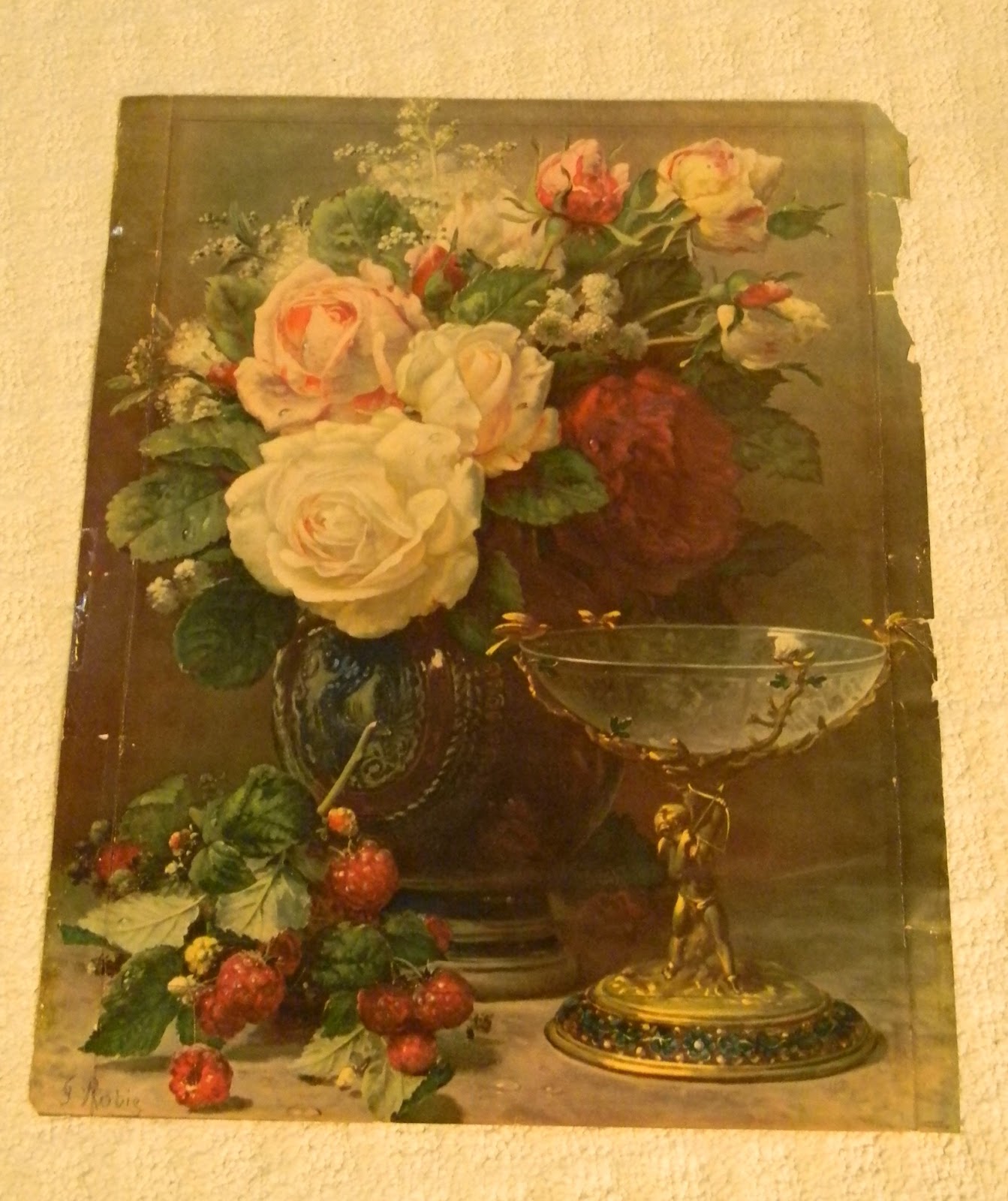 Forever Decorating!: Framed Rose Print Serendipity!