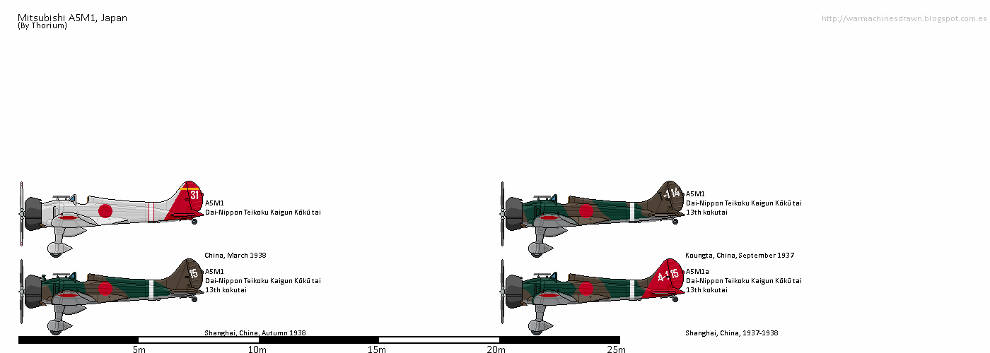 War Machines Drawn: Mitsubishi A5M, part one
