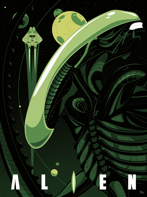 INSIDE THE ROCK POSTER FRAME BLOG: Dan Mumford and Mike Mahle Alien Day ...