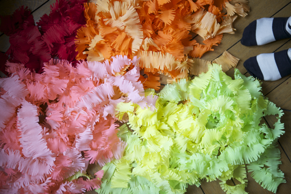 Be Different...Act Normal: Fringed Crepe Paper Birthday Cards