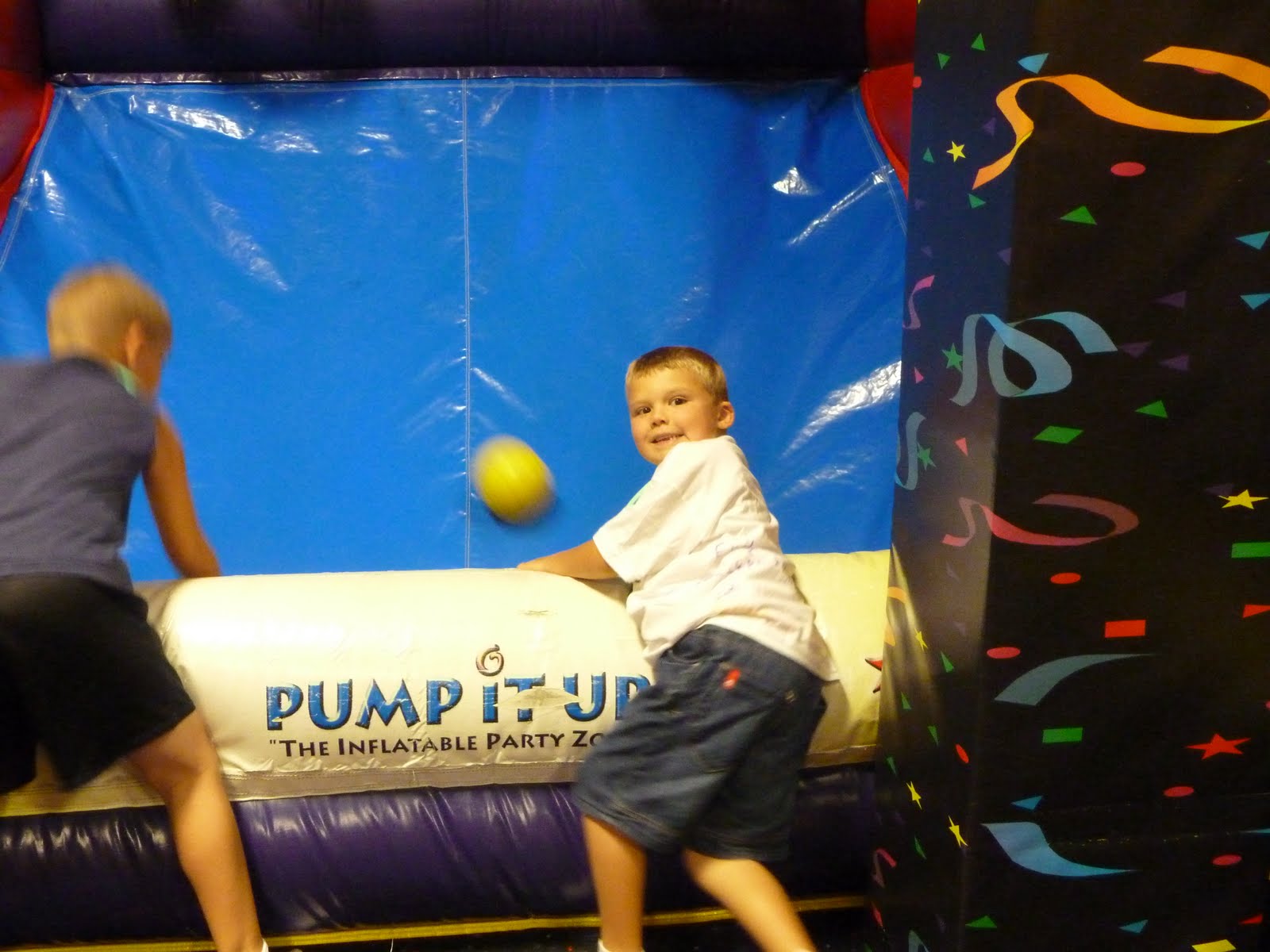 My life, my blog: Tyler's 7th birthday party, pump-it-up style!