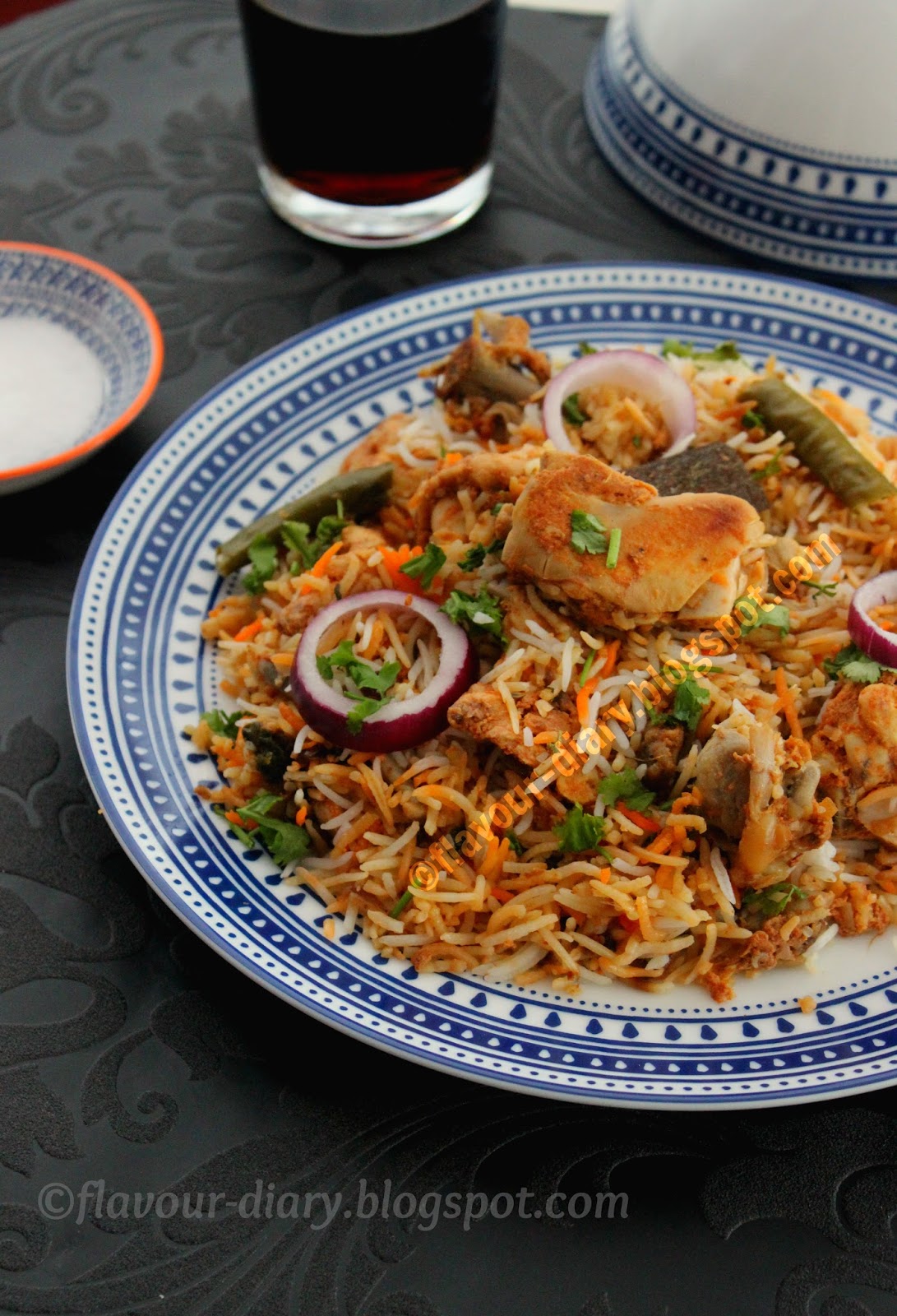 Flavour Diary: Hyderabadi Chicken kachi Akhni Dum Biryani | Hyderabadi ...
