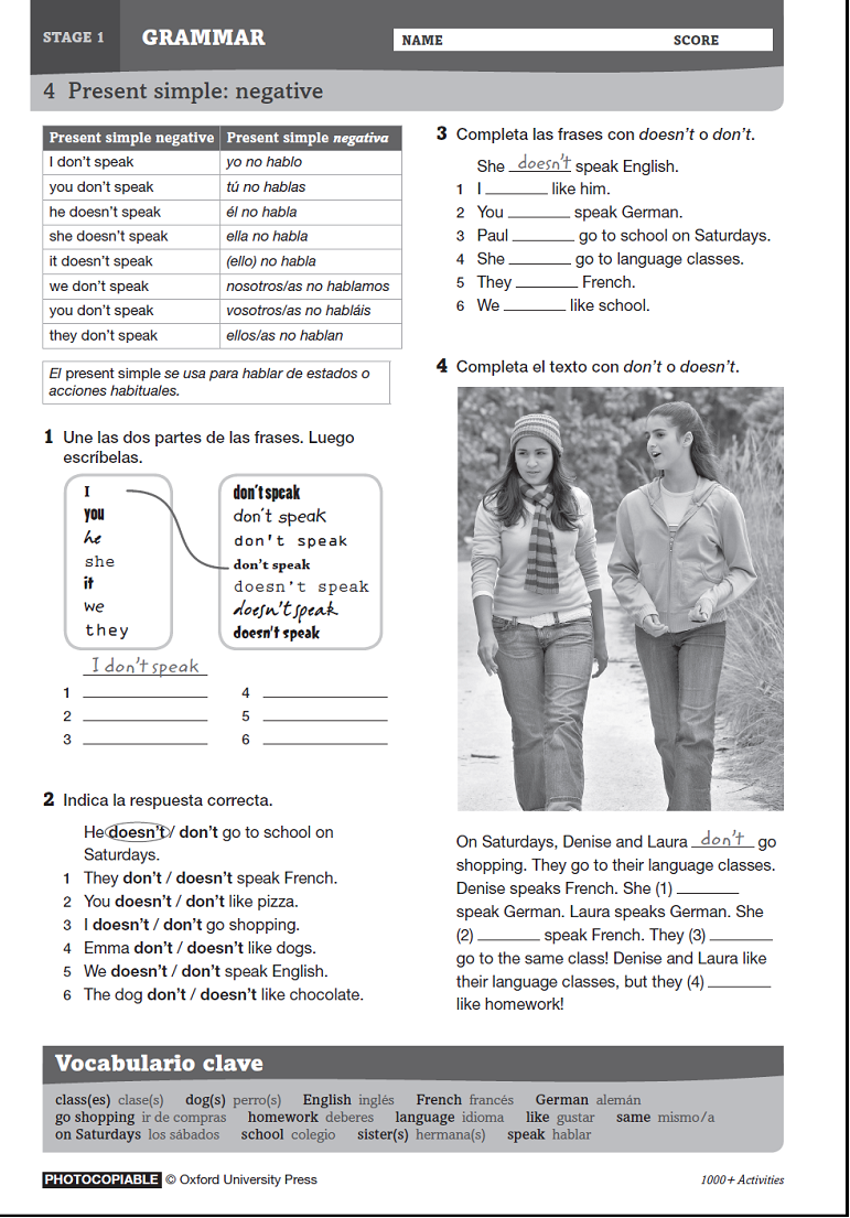 ENGLISH, WHAT ELSE?: GRAMMAR EXERCISES II (The Present Simple)