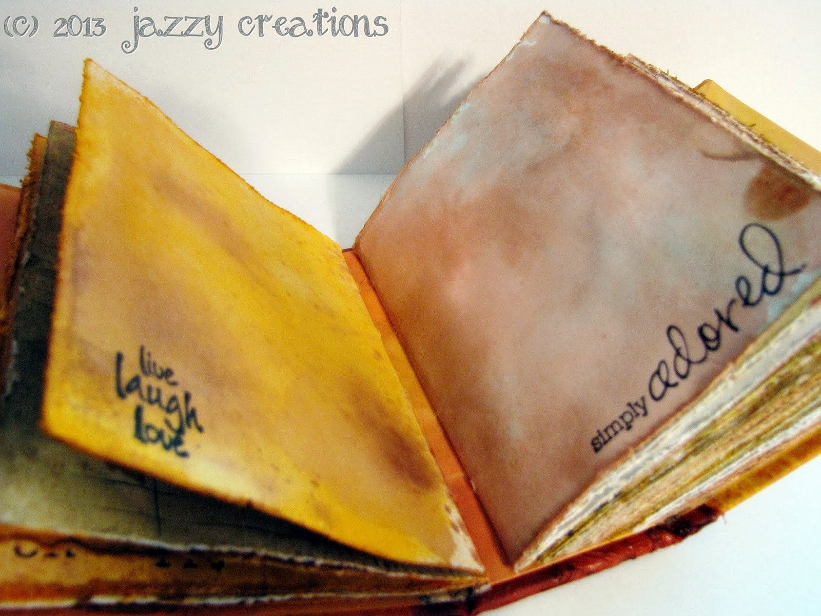 Jazzy Creations...: Small Journal with Vibrant Hand Dyed Pages-Available!
