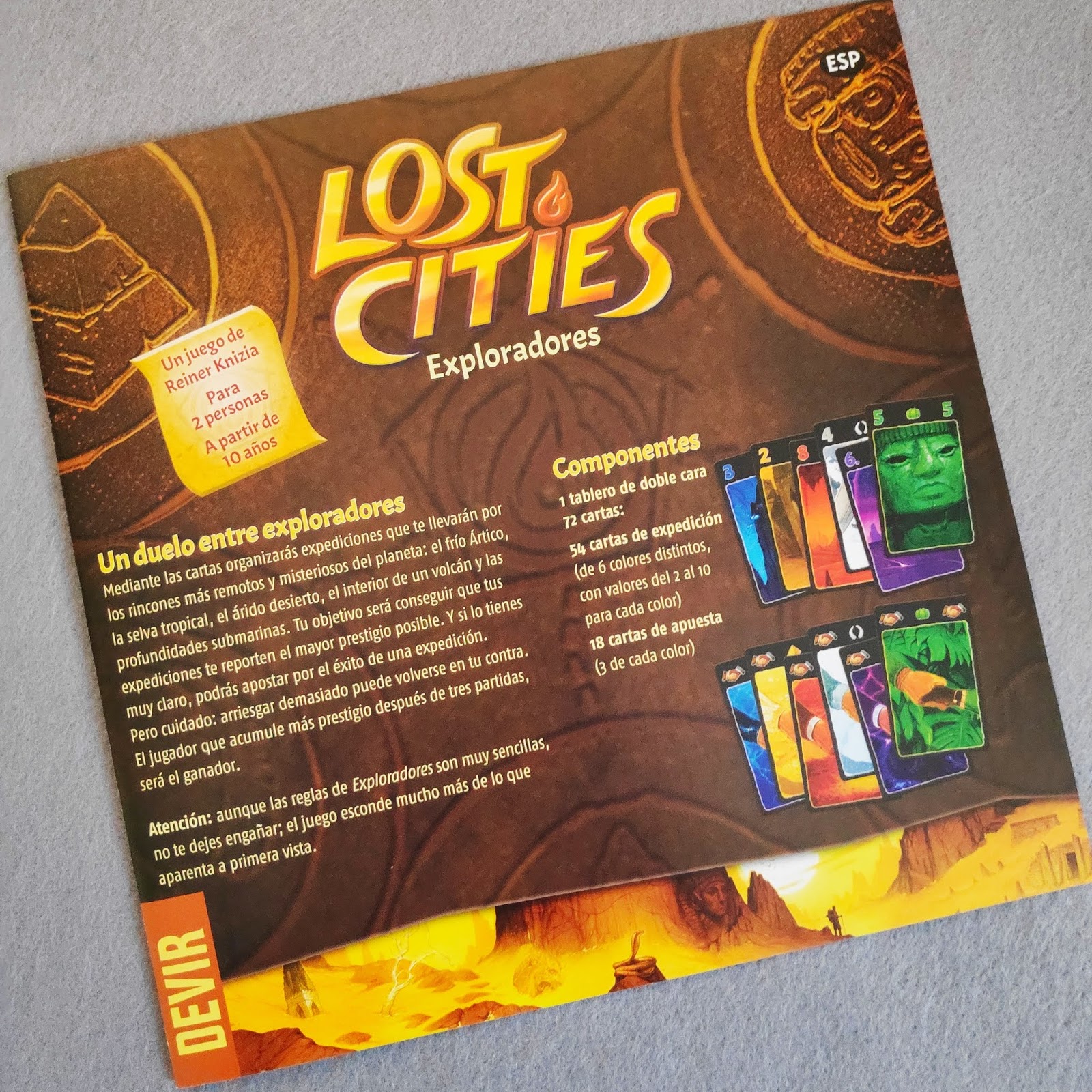 Hoy hablamos de... LOST CITIES: EXPLORADORES