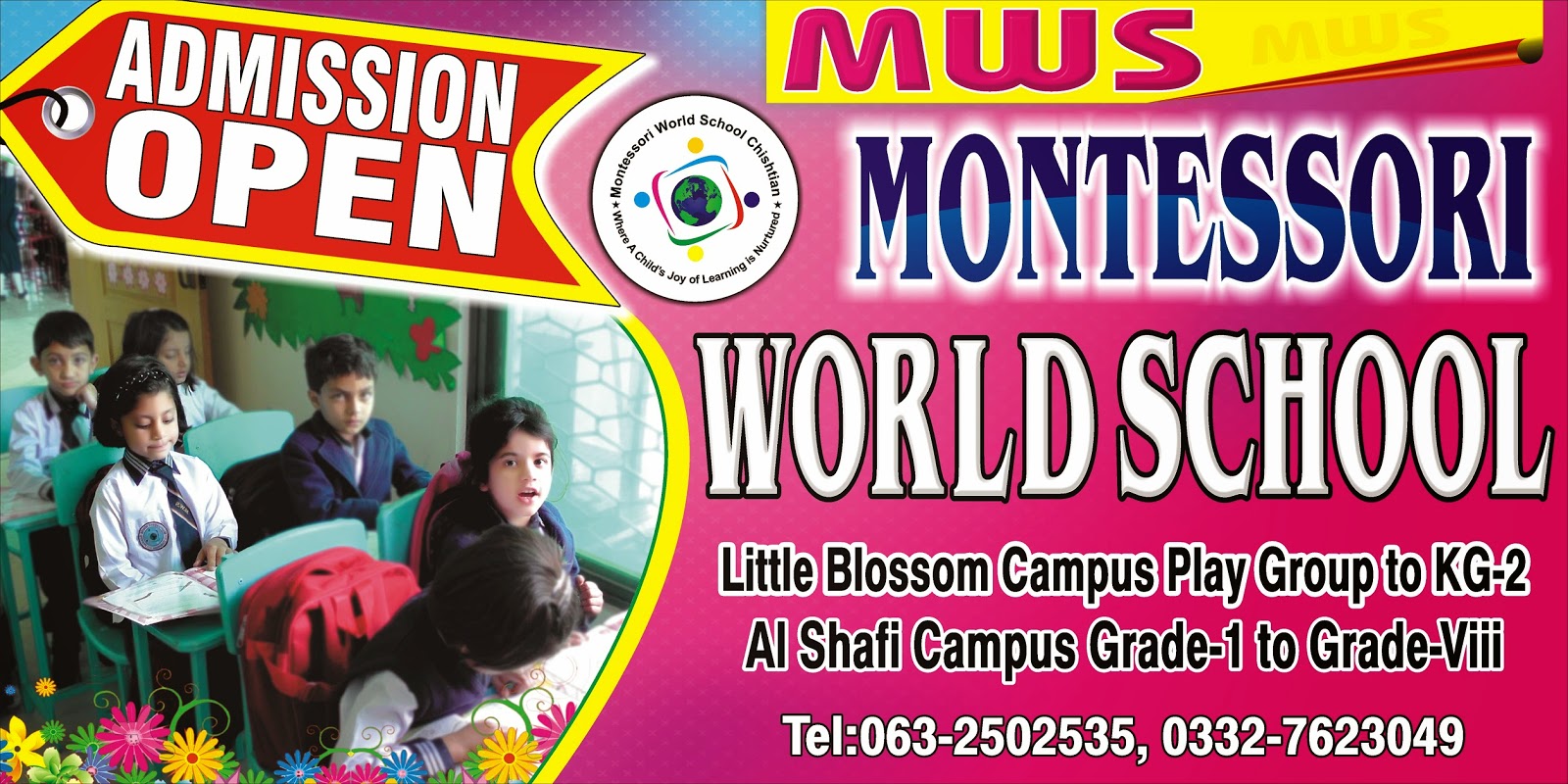 Flex Design Flex Design Montessori World School ~ Madani Graphics