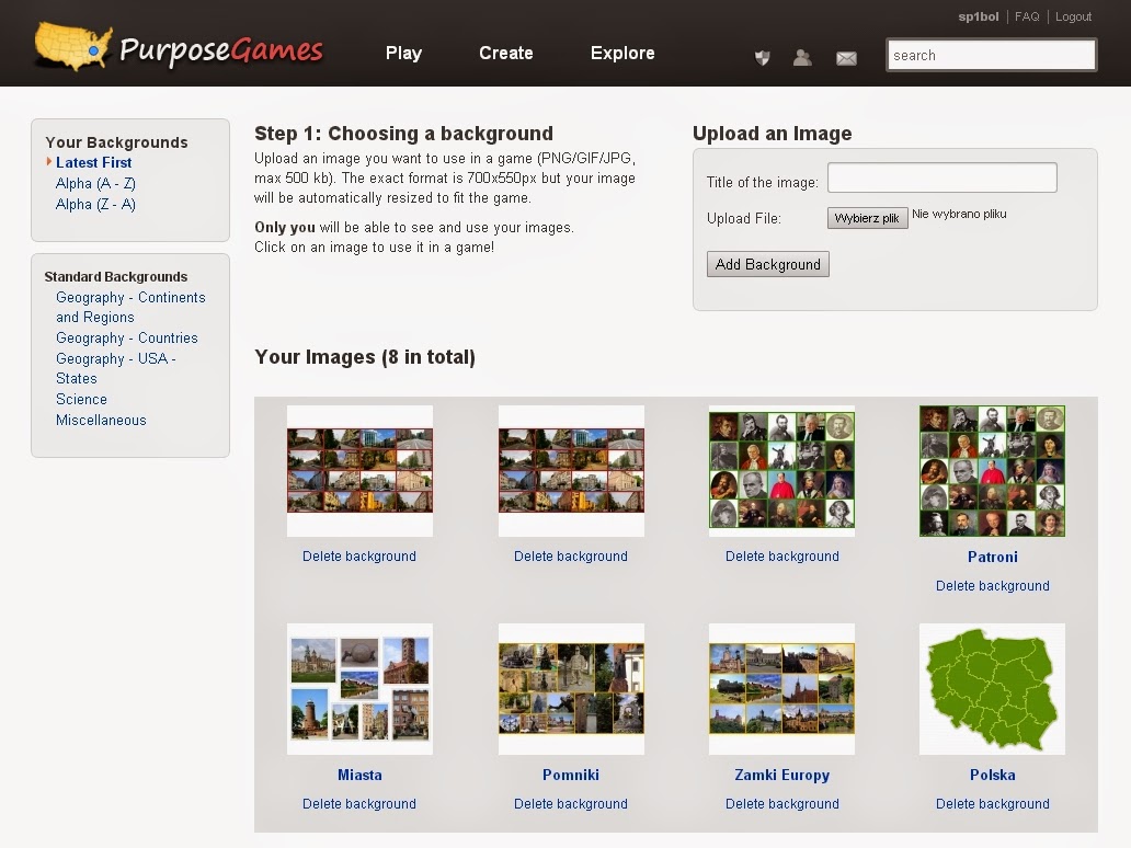 Narzędzia i aplikacje internetowe: PurposeGames
