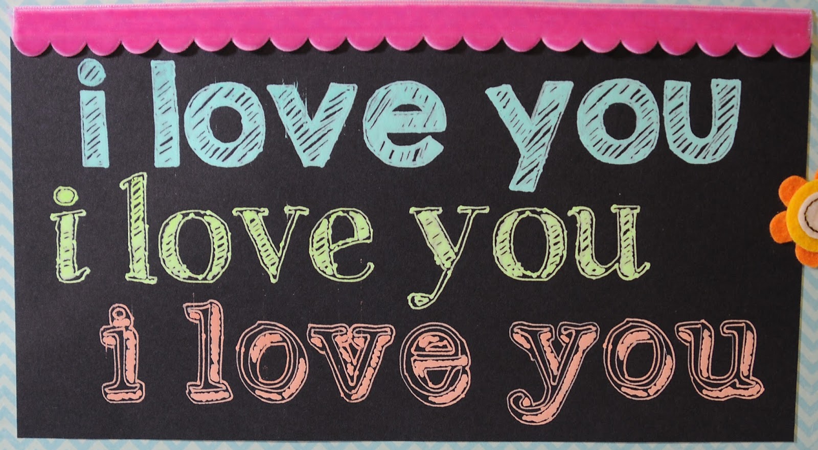 Amy Corbin: I love you layout with Chomas Creations adjustable pen holder
