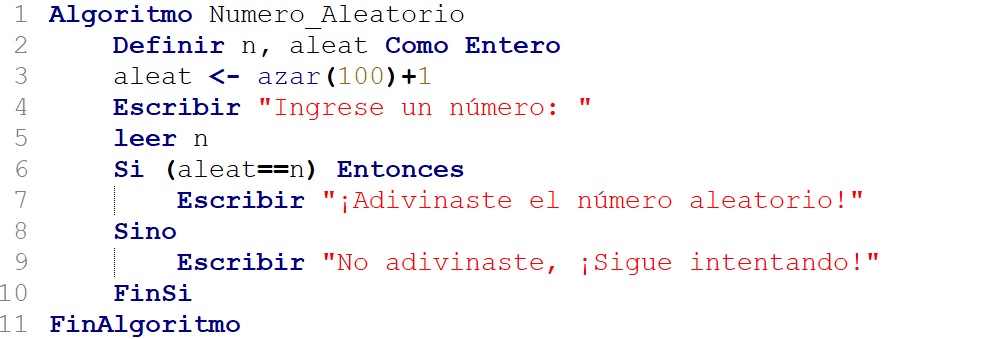 Algoritmo Que Genera Un Número Aleatorio En Pseint ¡adivina El Número