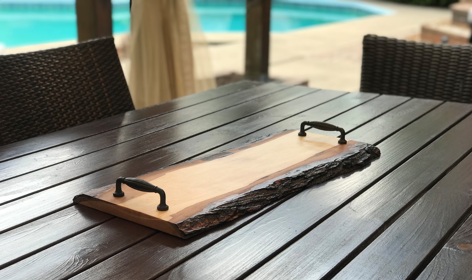 Renos/Woodworking Projects: Live Edge Board Serving Tray