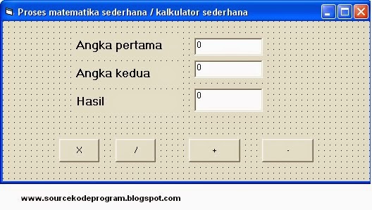 Program kalkulator sederhana dengan visual basic 6.0 - Kumpulan Source ...