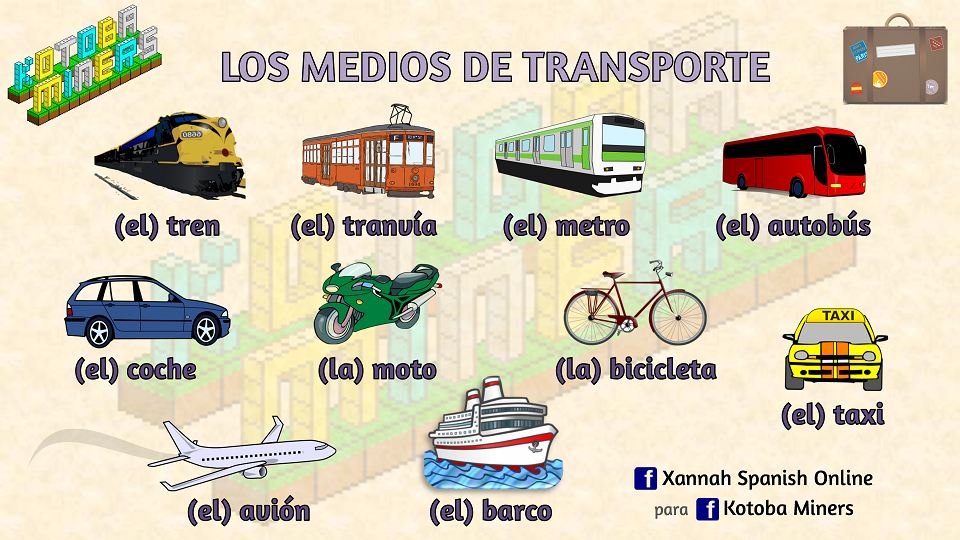 Xannah Spanish Online: LexImagen: medios de transporte