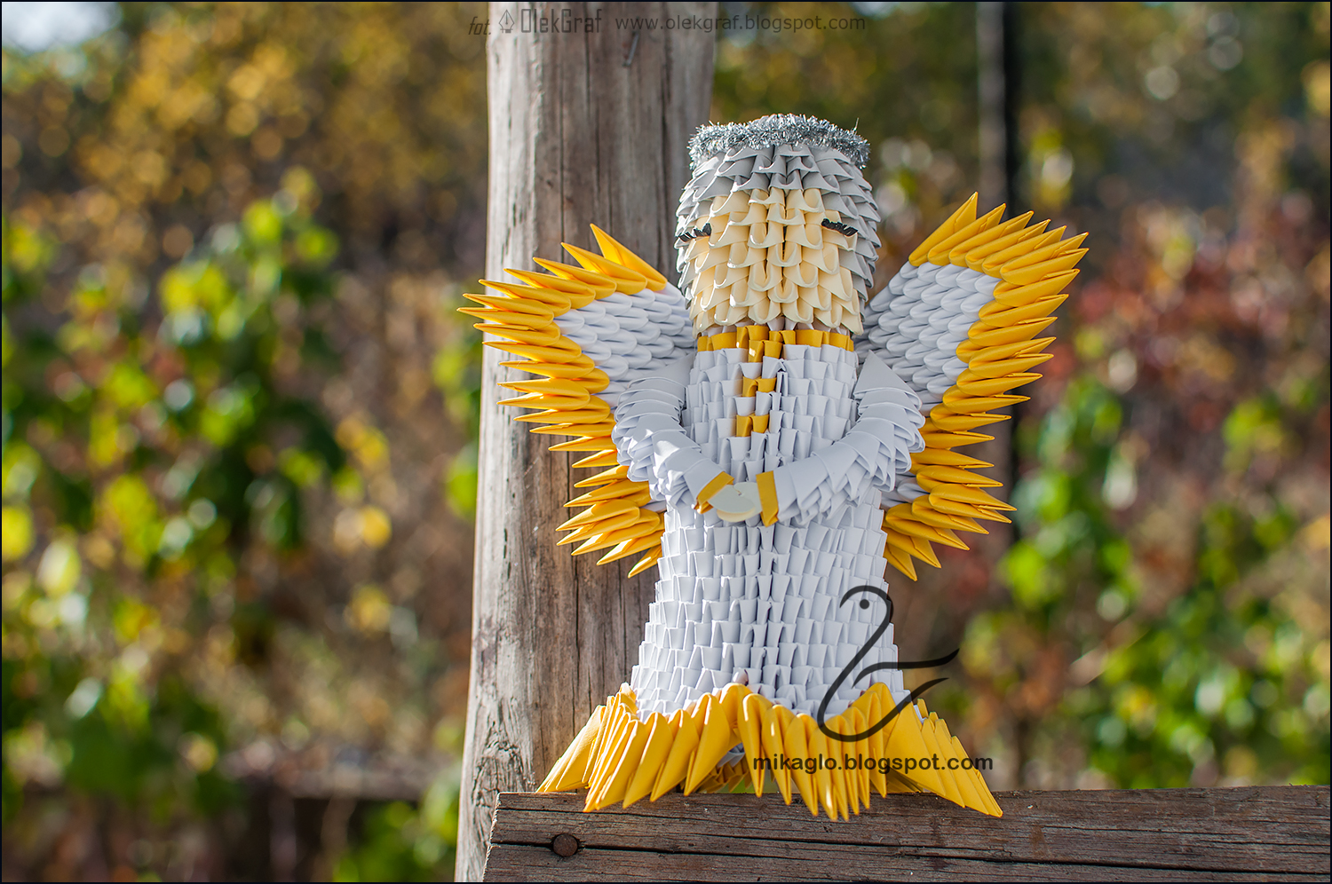 Origami 3d - mikaglo: 616. Anioł z origami / 3d origami angel