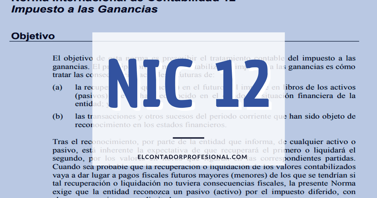 ¿Qué es la NIC 12? - Contador Profesional