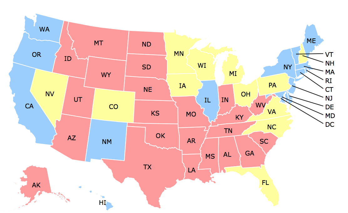 Interactive Map: Poll Shows Hillary Clinton, Donald Trump Split ...