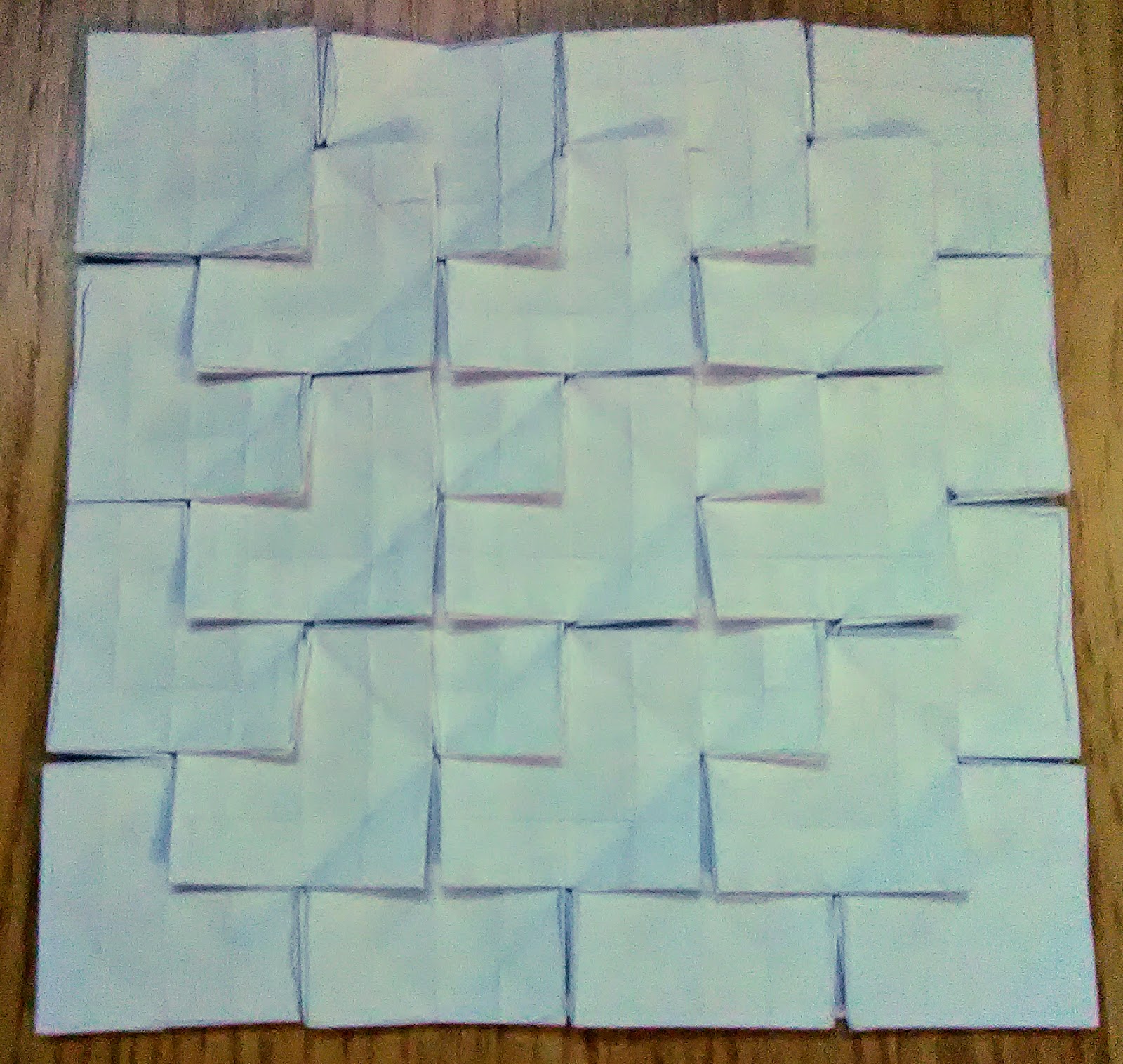 Intersecting Diamonds/Squares Origami Tessellation