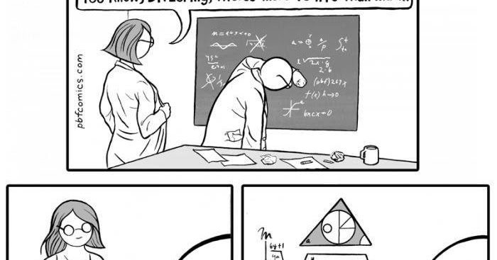 One man's Funnies: Mathematician views woman as math symbols
