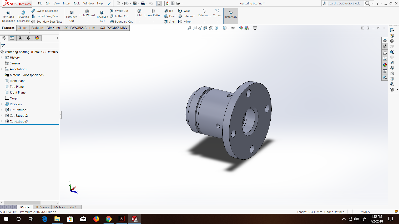 Center bearing - Solidworks CAD