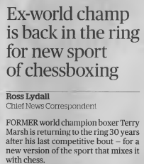 The Streatham & Brixton Chess Blog: The Great Chessboxing Swindle ...