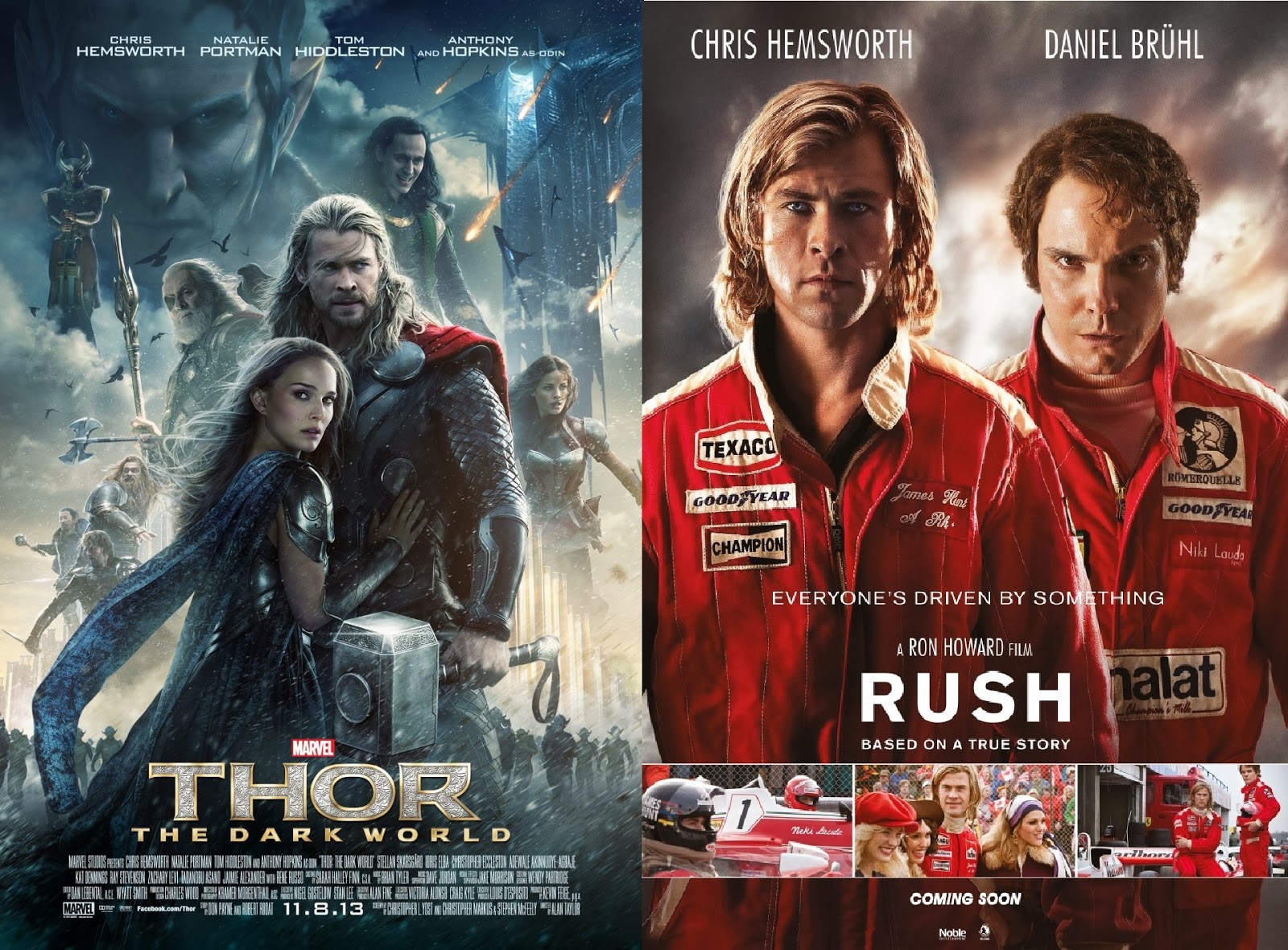 Mike Dunn's Film Reviews: Two For Tuesday: Rush / Thor: The Dark World