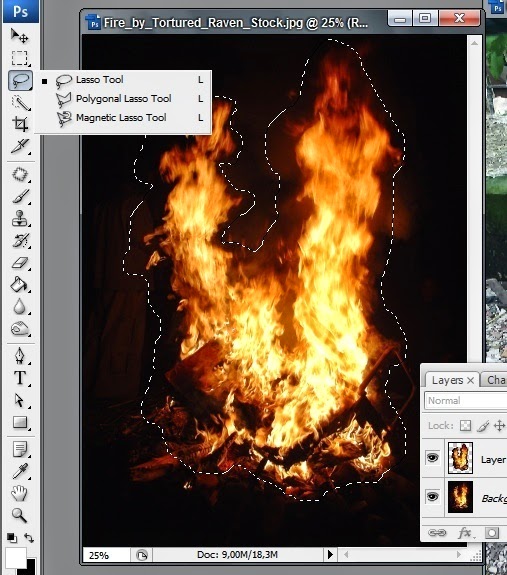 Cara Edit Efek Terbakar Api Menggunakan Photoshop | Psd48