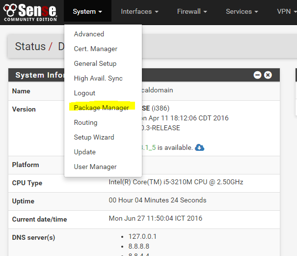 การ Config ค่าให้ ระบบ pfSense Firewall 2.3 Reboot เครื่องอัตโนมัติ ...