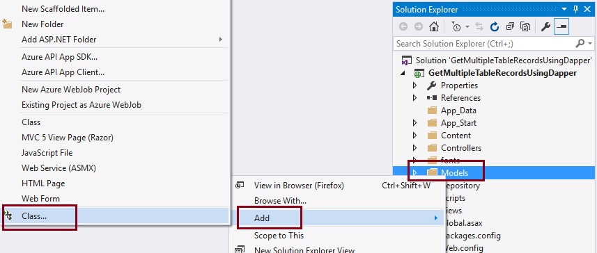 Show Multiple Table Data on View In ASP.NET MVC