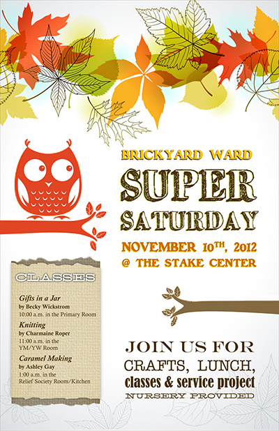 Brickyard Ward Relief Society: Super Saturday