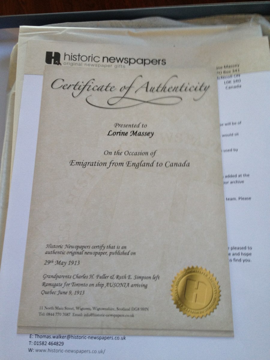 Olive Tree Genealogy Blog: Original Historic Newspapers Make Great Gifts!