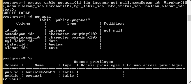 Azifah Modul 2 Pembuatan Dan Manajemen Tabel Postgresql