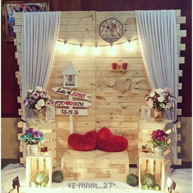 MENJARING IMPIAN: Idea Pelamin Menggunakan Kayu pallet. Cantik & Unik