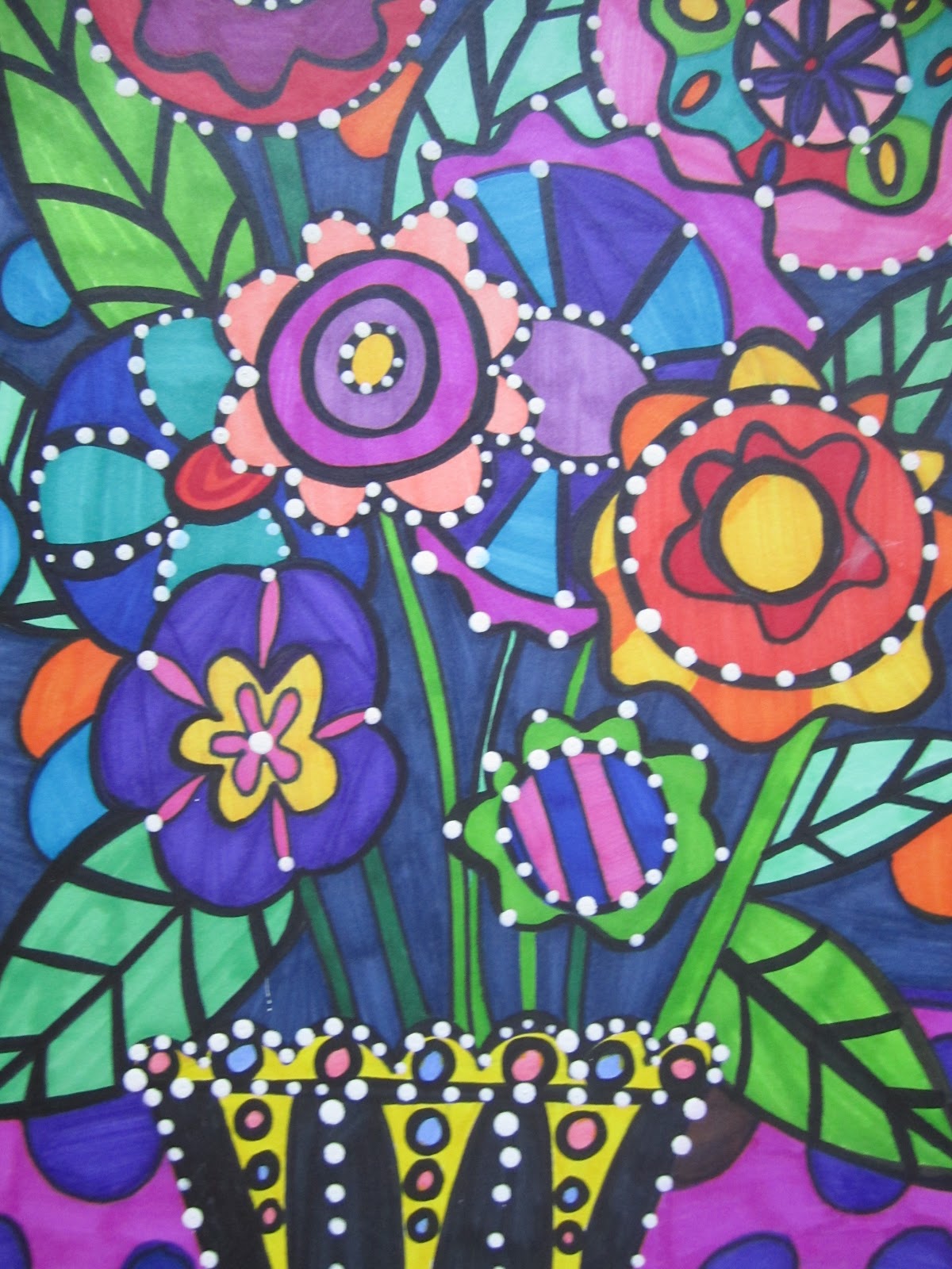 Think Create Art: Folk Art Flowers