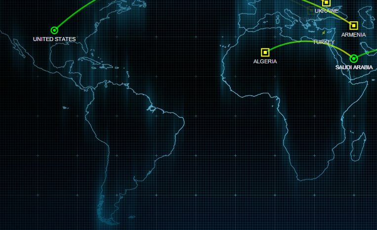 Mino Modding: Mappa : FireEye Cyber Threat Map