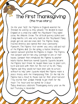 Mrs. MeGown's Second Grade Safari: The First Thanksgiving... with a ...