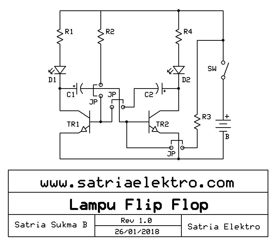 Skema Lampu Flip Flop Sederhana - Satria Elektro