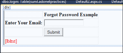Aspdotnet.Sunil Kumar: How to Send Forgot Password in Email or Example of Forgot Password in Asp.Net