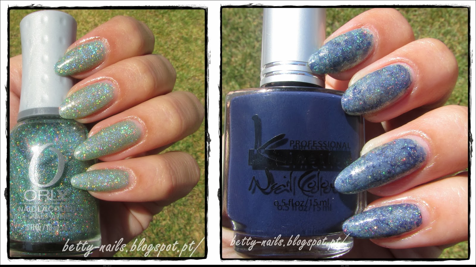 Betty Nails: Orly Sparkling Garbage - Saran Wrap Nail art with Kinetics ...