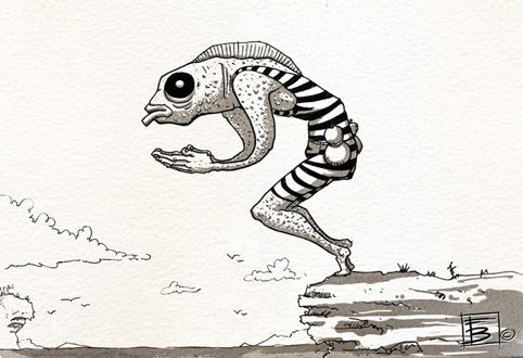 The kid crow: The Fishman parable - La parábola del Hombre pez