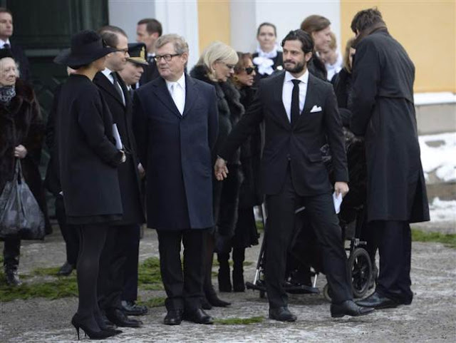 Swedish Royal Family attends funeral in Stockholm