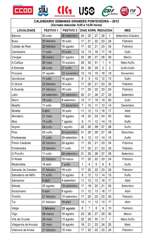 Calendario en semanas - Imagui