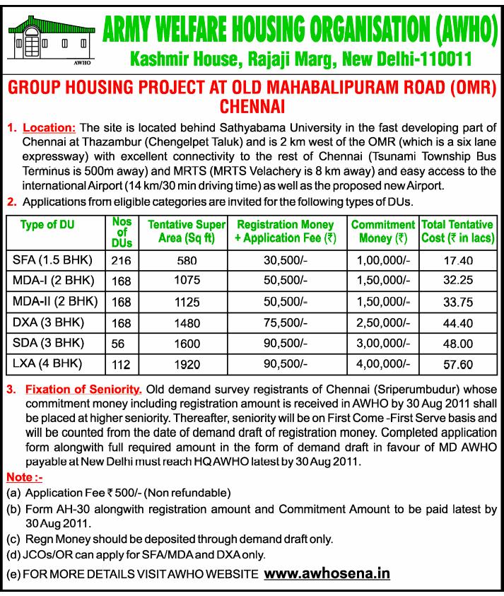 Report My Signal- Blog: Army welfare Housing Organisation: Chennai Project
