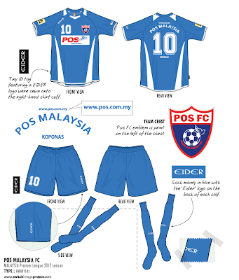 Football teams shirt and kits fan: Pos Malaysia FC 2012 team kits