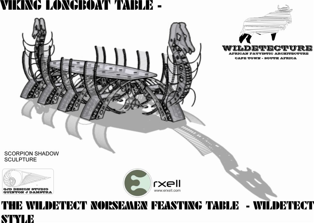 viking longboat feasting table