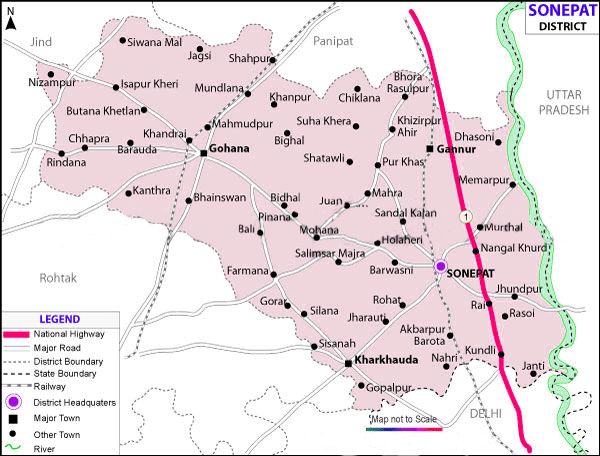 Rail-Map-india: Sonipat railways map
