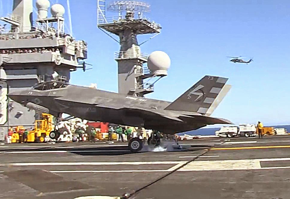 Elements Of Power: F-35C Makes First Carrier Traps